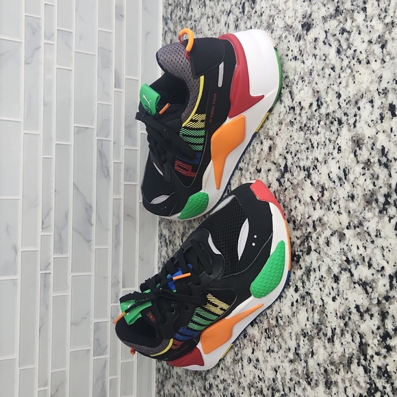 Puma | Shoes | Colorful Puma Rsx Bold Running Shoes Sz 7c Black Red ...
